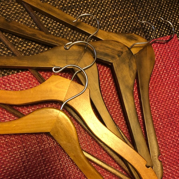 Storage & Organization | Lot Of 9 Hangers 5 Wood 3 Metal Multi Hangers ...